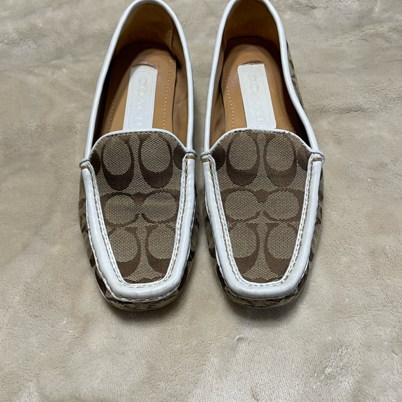 Shoes | Coach Driving Shoes Canvas And Leather | Poshmark